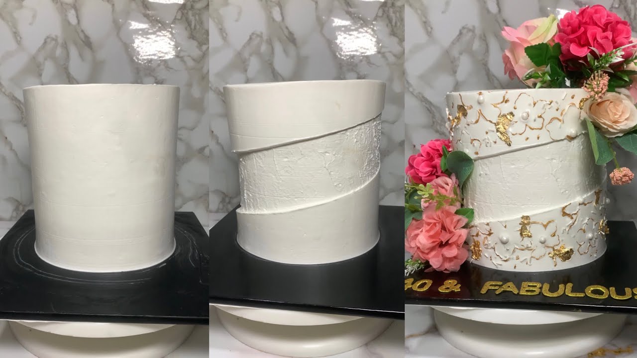 Whipped Cream Fault Line Cake Design - YouTube