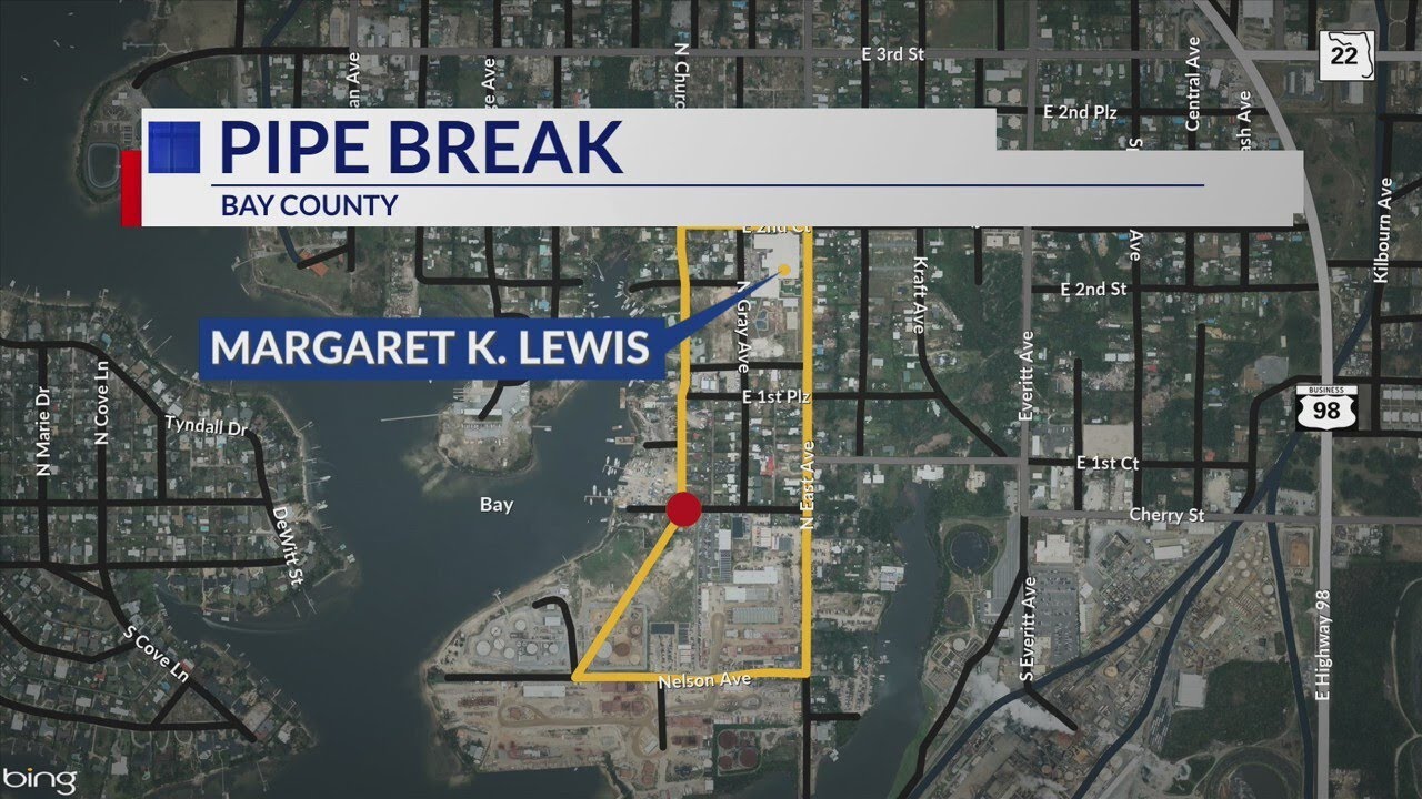 Water pipe break closes Cherry Street in Millville - YouTube