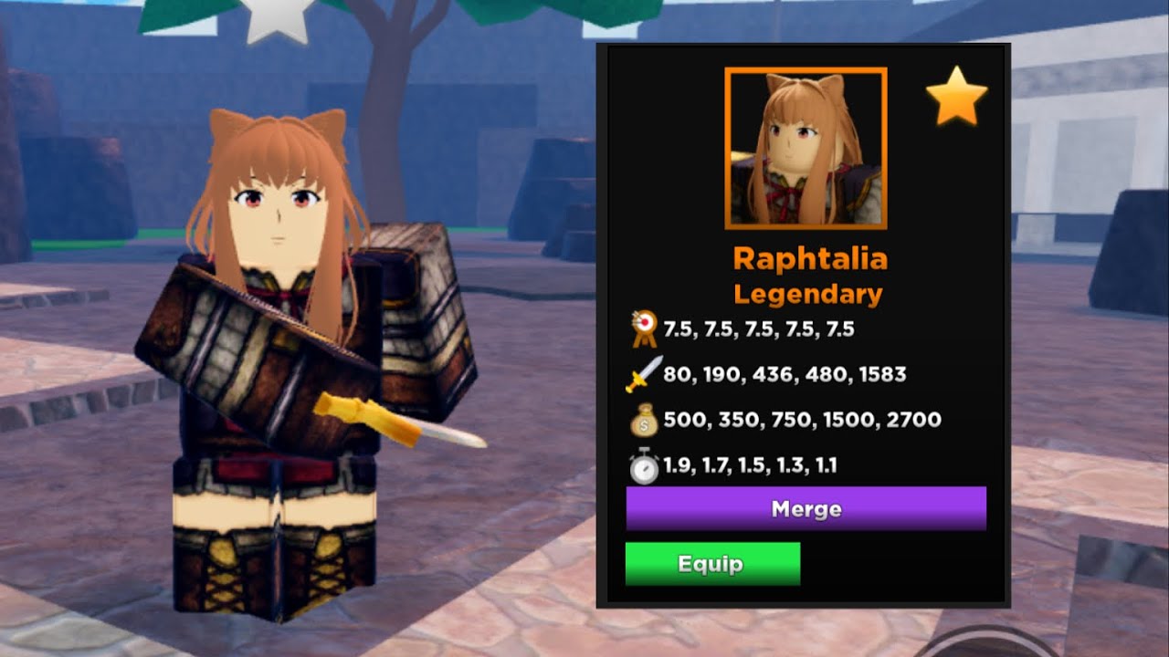 Raphtalia showcase (roblox Ultimate Tower Defense Simulator) - YouTube