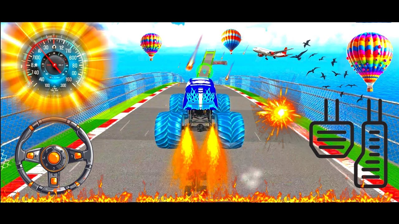 Monster Truck Mega Ramp💥Impossible Driver - - Ultimate Car Stunts GT Racing - Android Gameplay ...