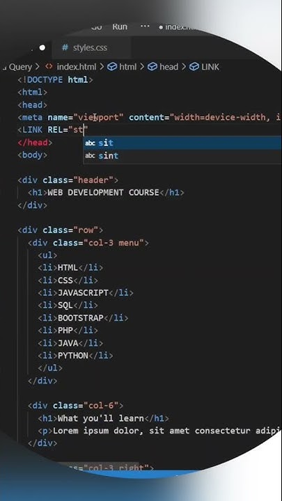 How to divide webpage into different sections #shorts - YouTube