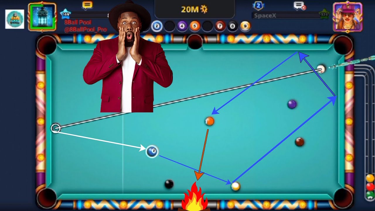 6 amazing and beautiful shots in the 8 ball pool - YouTube