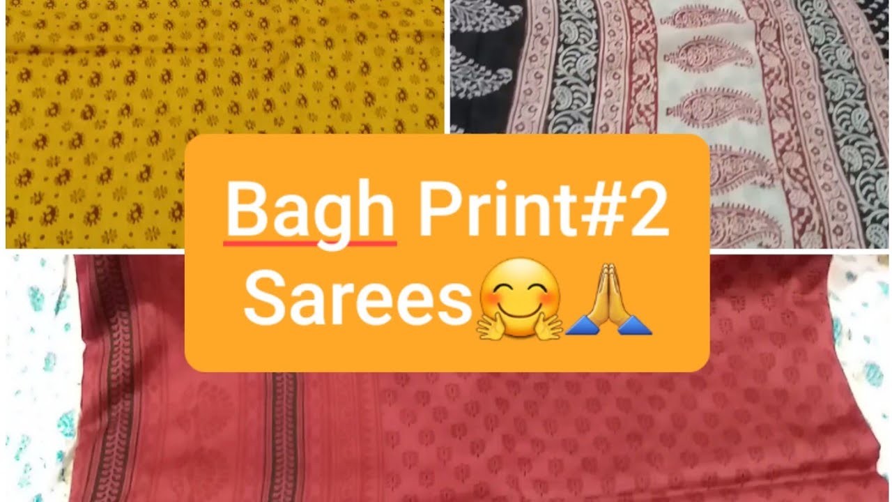 Bagh print sarees collection 🤗👍 - YouTube