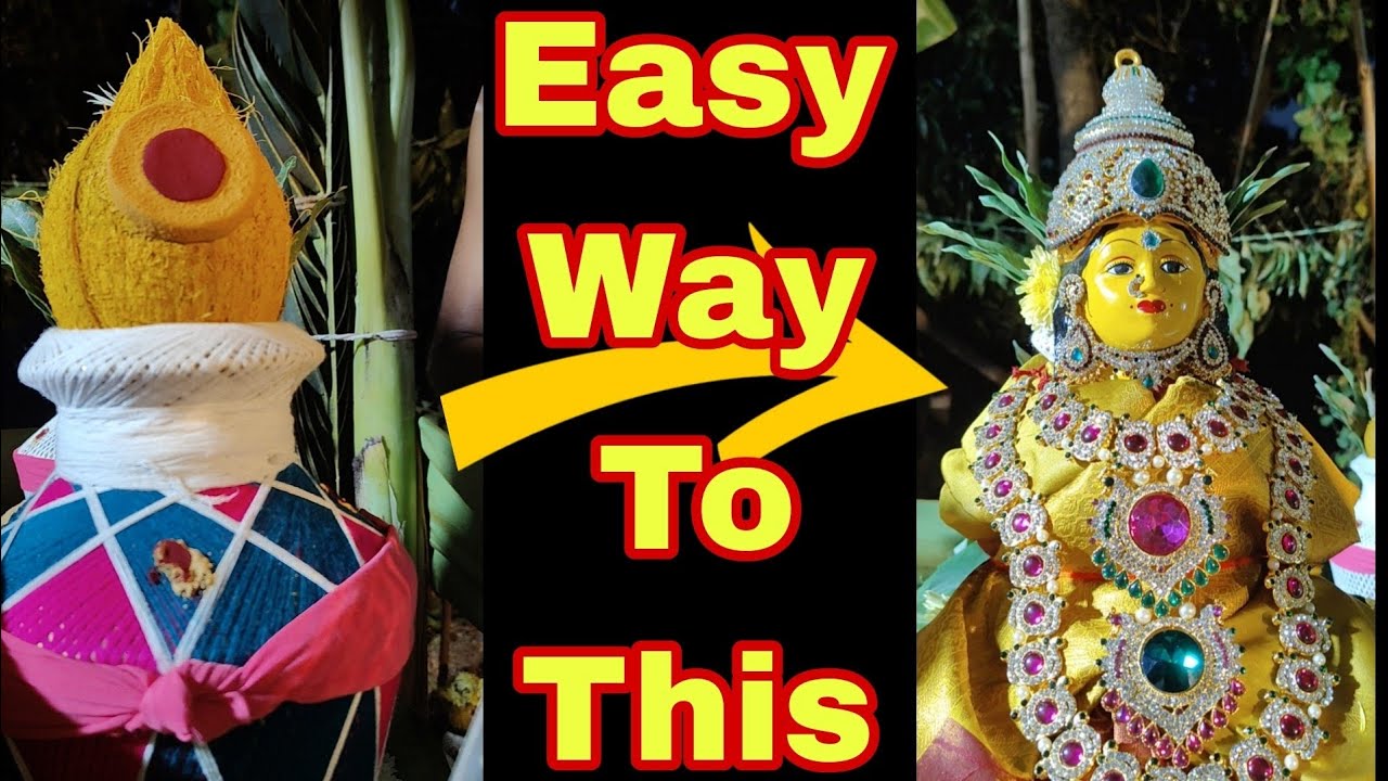 🔥🥰 Easy way to 💯 decorate amman with saree for any festival 🎎🥰🥳🙏🙏🔥🔥 ...