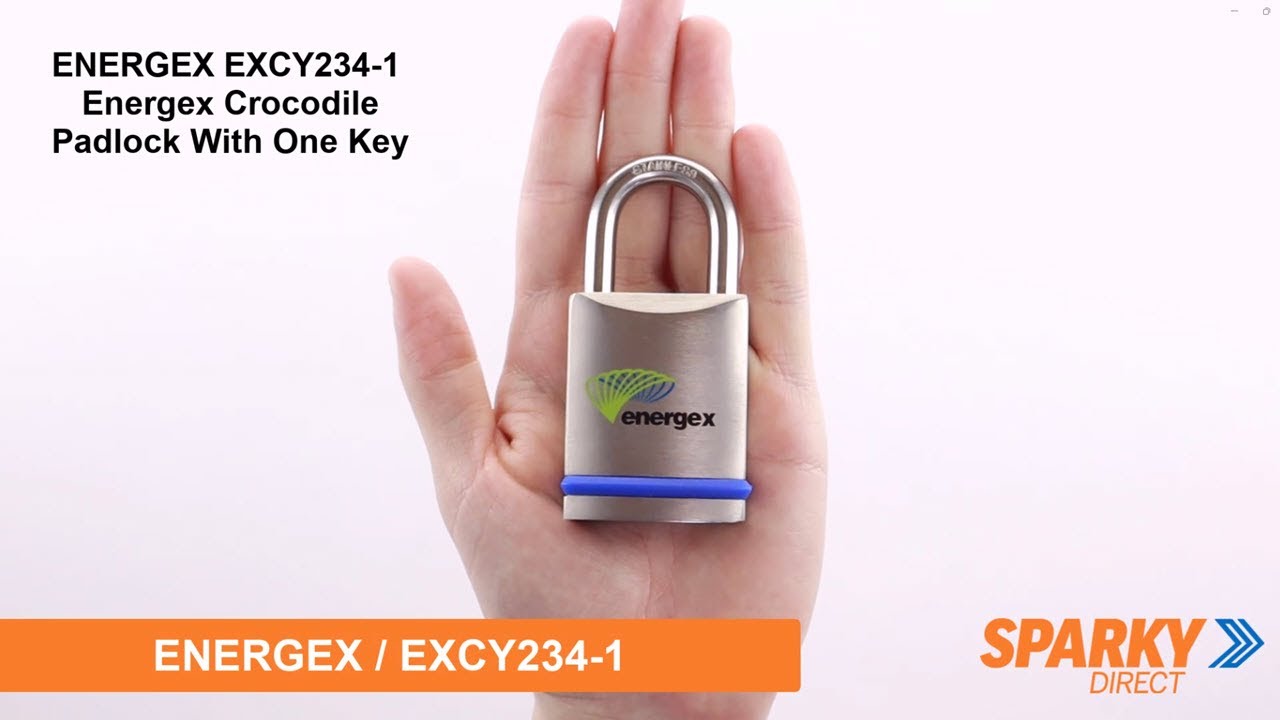 ENERGEX EXCY234-1 | Energex Crocodile Padlock With One Key - YouTube