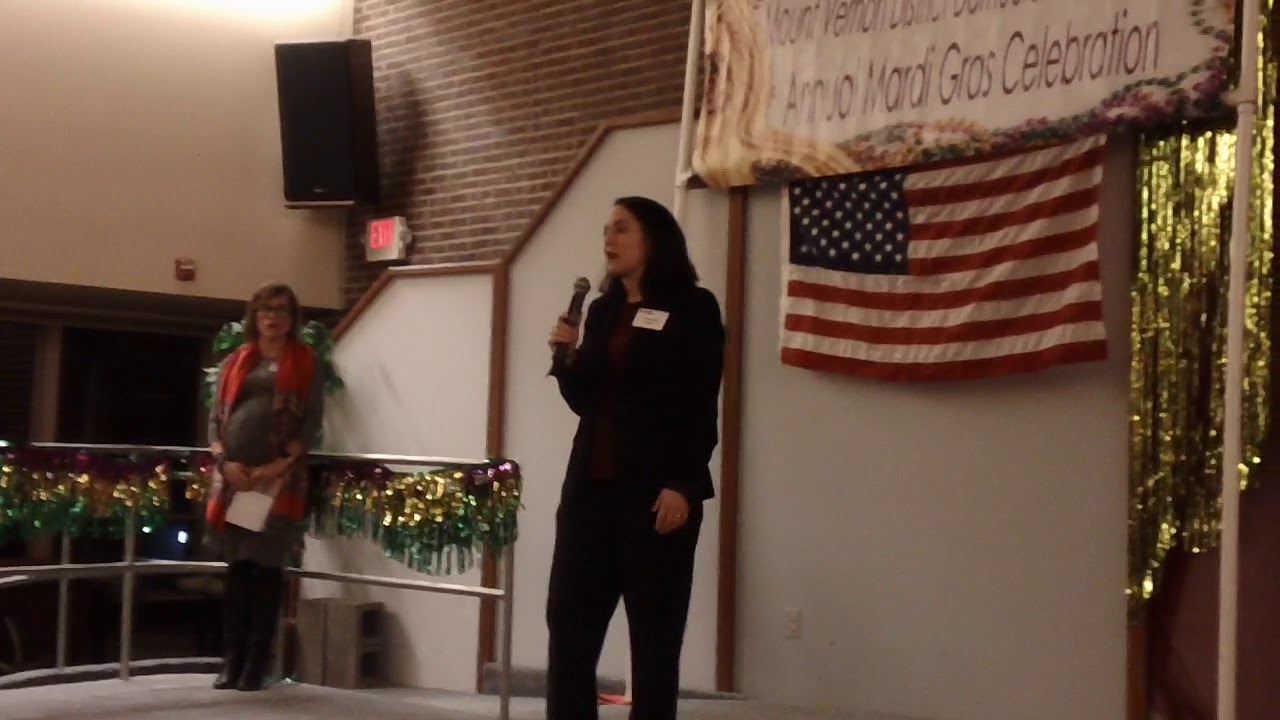 Julia Biggins at Mt. Vernon Dems Mardi Gras Party (2/17/18) - YouTube