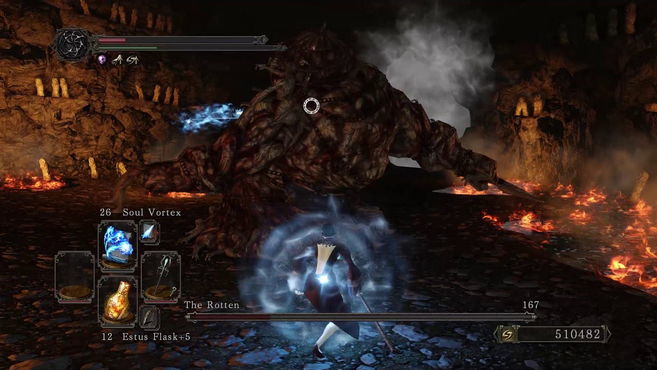 DARK SOULS II - SOUL VORTEX DESTROYS THE ROTTEN (SOLO, NG+7, NO DAMAGE ...