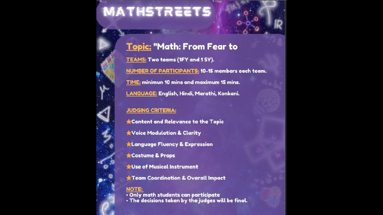 'Mathstreets': A Streat Play by S.Y.B.Ed. Students on theme 'Math from ...
