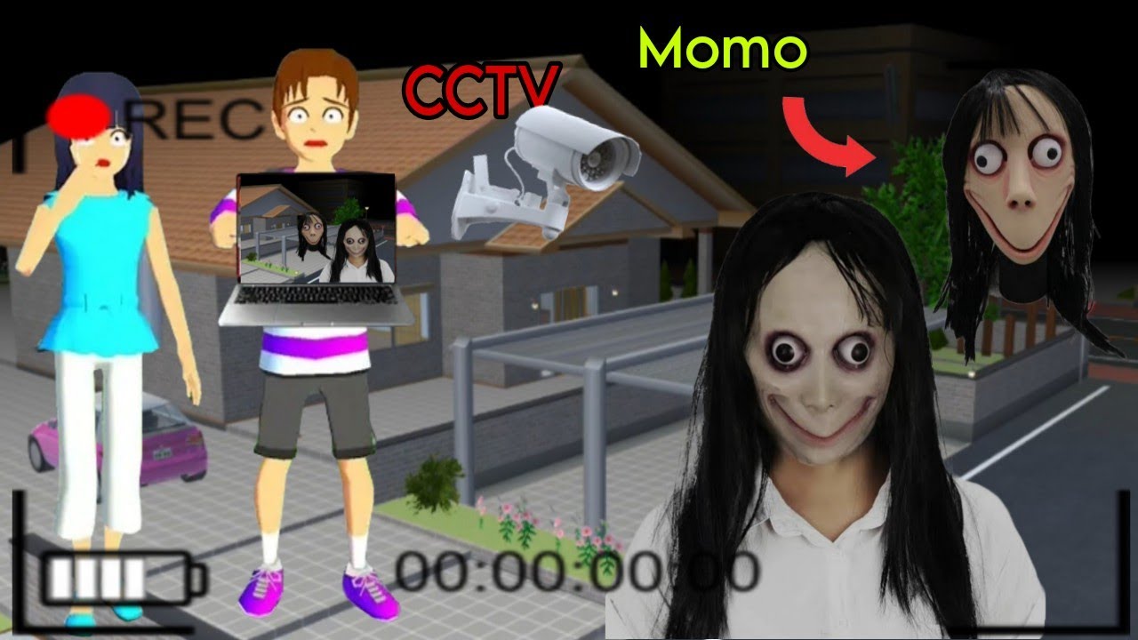 YUTA MIO Panik CCTV Merekam Haunted Double Hed Momo Zombie 😱 Sakura ...