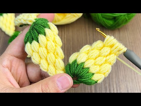 🍓çok tatlı 🍓 çilek modeli bandana yapılışı 😍minik prensesler için tığ işi bandana modeli #crochet