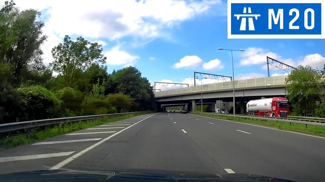 M20 Motorway - J12 (Cheriton) to J11 (Stanford) - YouTube