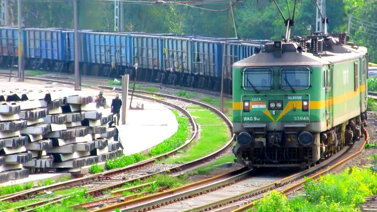 Curving Freights! Bilaspur Twin WAG-9HC vs Itarsi Single WAG9HC Powered ...