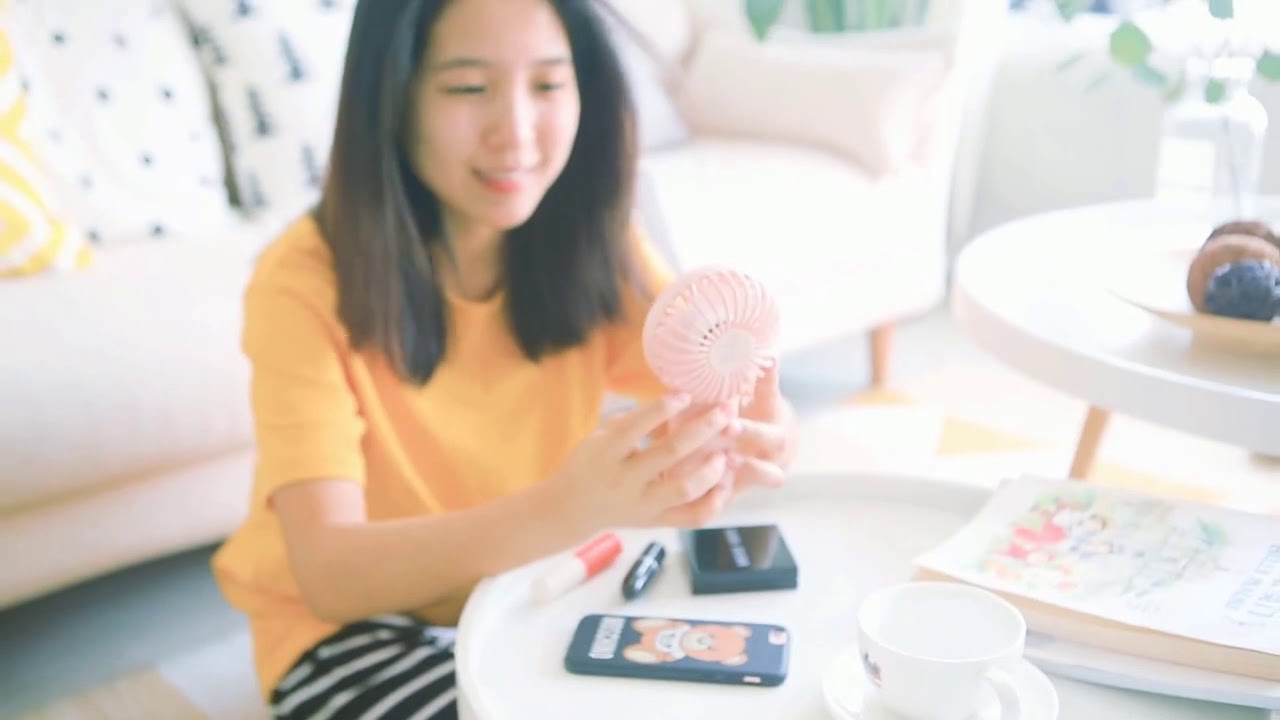JISULIFE F2B HANDHELD MINI FAN - YouTube