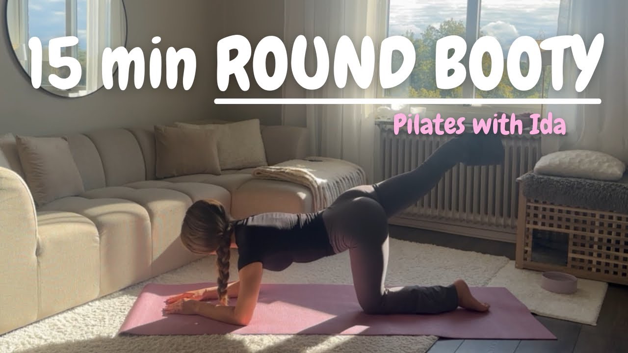 15 MIN ROUND BOOTY PILATES WORKOUT || At-home mat pilates - YouTube