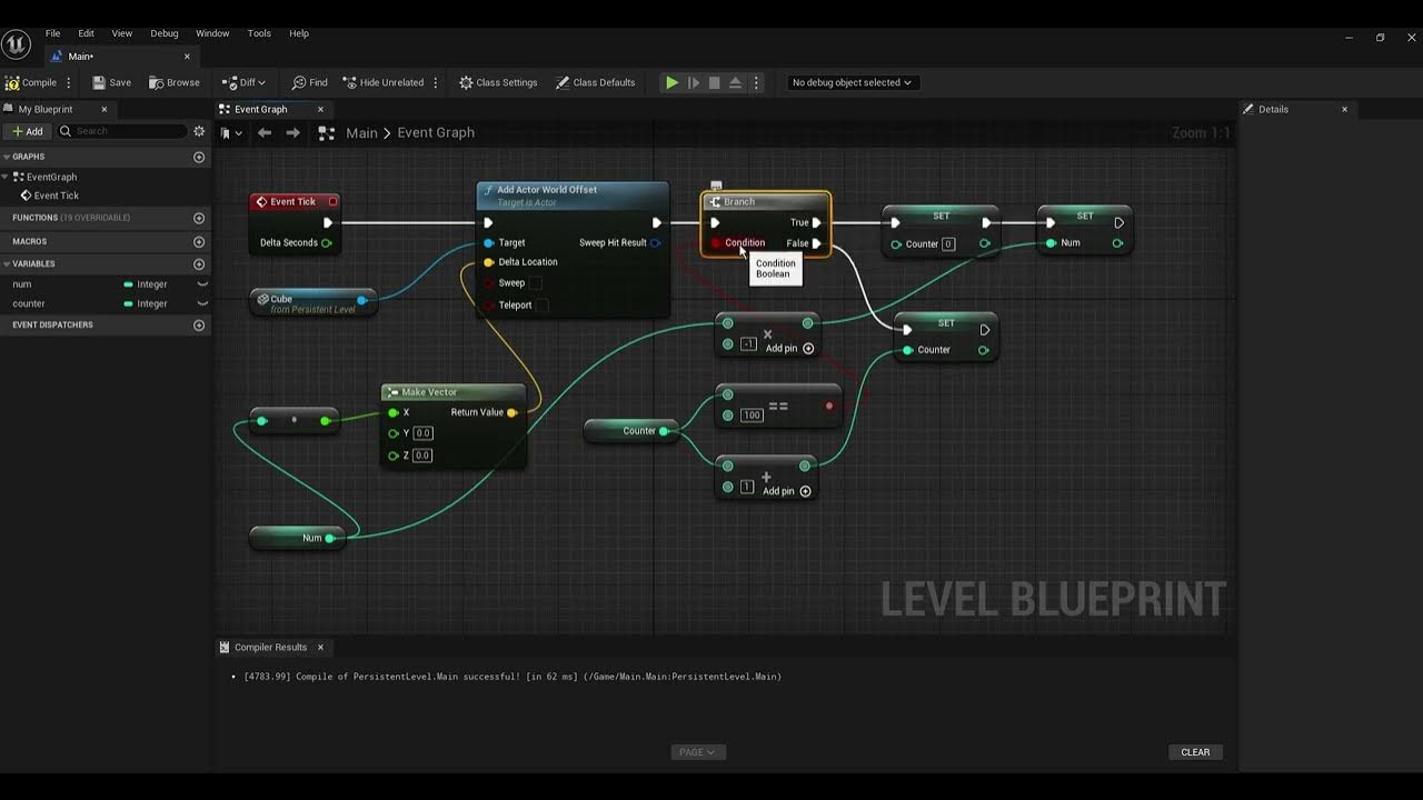 UE5 Blueprints Tutorial 012-16 Nodes: Add Actor World Offset, Make Vector - YouTube