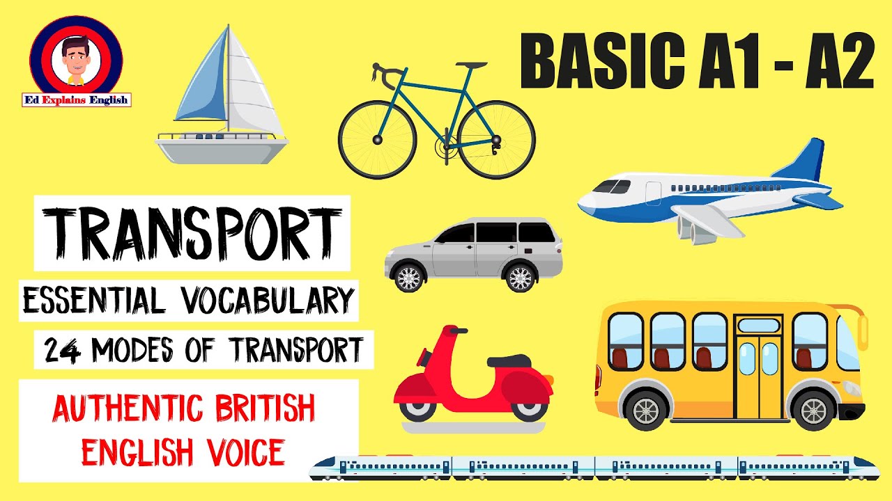 Transportation Vocabulary and Vehicle Names | Transport Vocabulary ESL ...