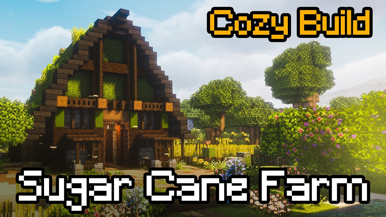How to Build a Cozy Automatic Sugar Cane Farm in Minecraft! 🌿🌾 - YouTube