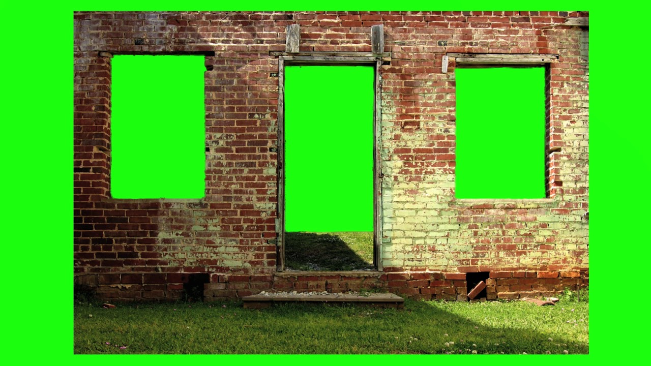 GREEN SCREEN FOOTAGE Bricks House Wall 100% FREE to USE FREE STOCK ...