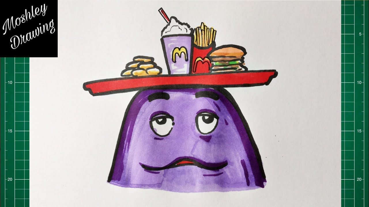 How to Draw Grimace Birthday Meal - YouTube