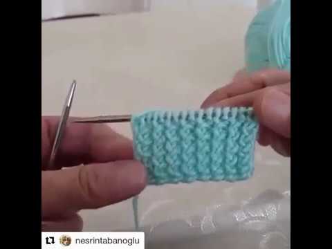 Örgü ve Yelekte kullanılan Cilveli Lastik Yapılışı  - Renkli Hobi