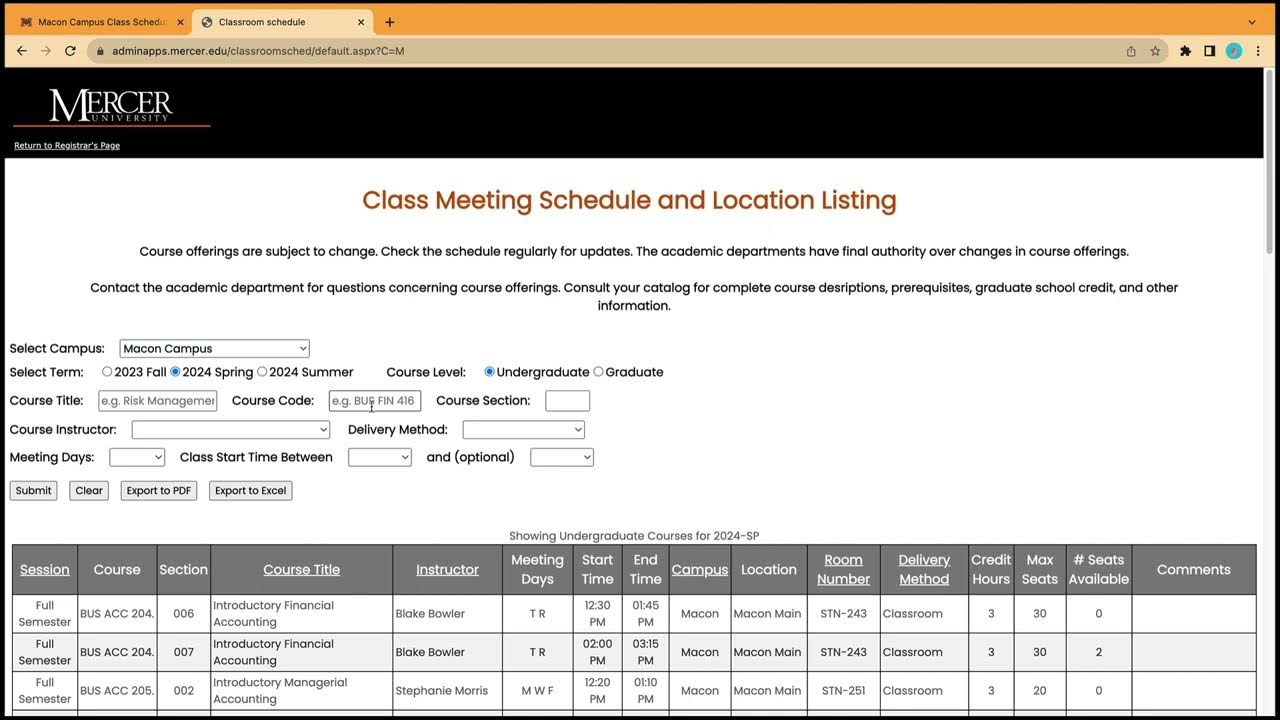 01 Review Real Time Schedule of Classes - YouTube
