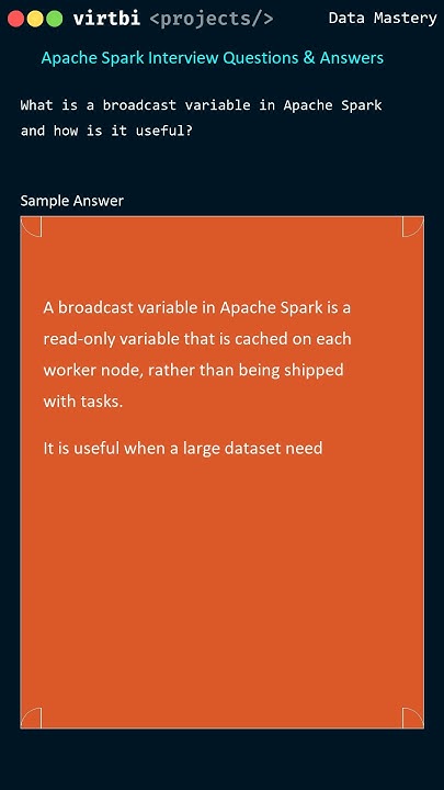 Apache Spark Interview Questions: What is a broadcast variable in Apache Spark and how is it ...