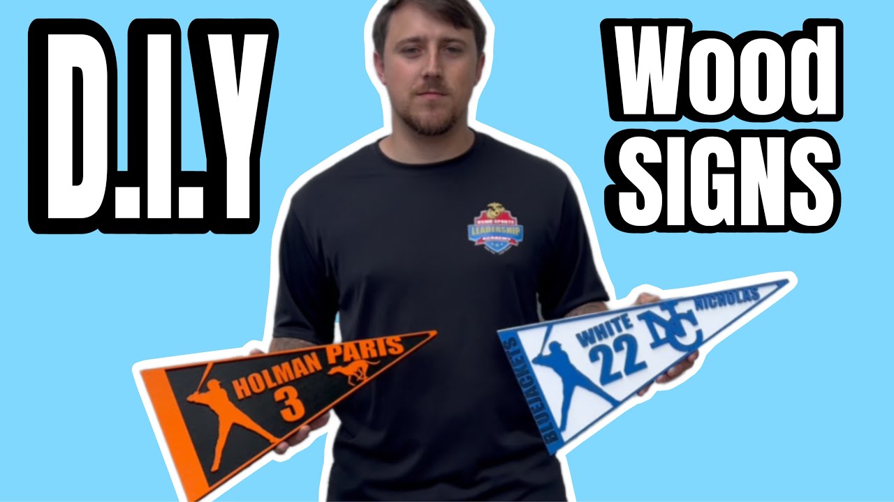 Custom Engraved Wood Signs | Baseball edition | DIY projects - YouTube