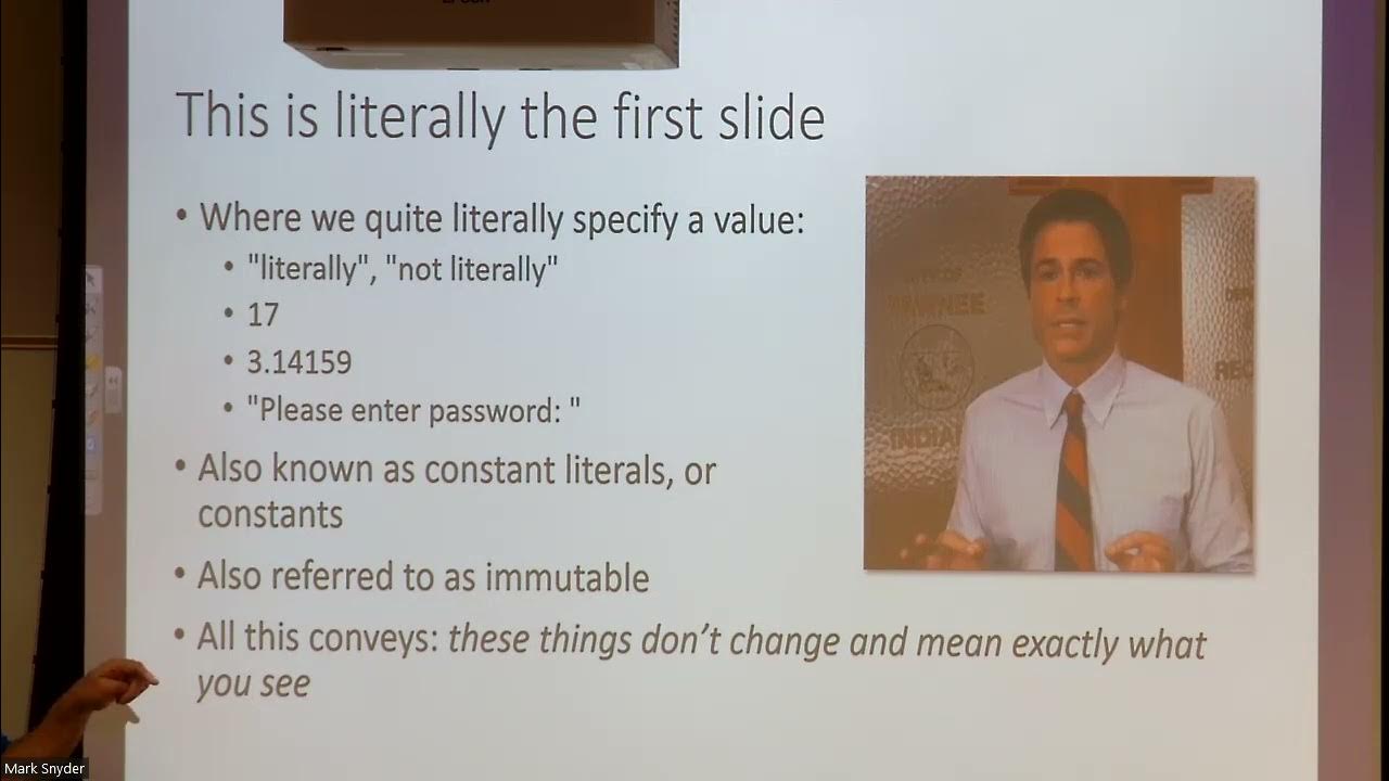 COP 1000, Spring 2024, Lecture 3 of 12: Literals, Variables - YouTube