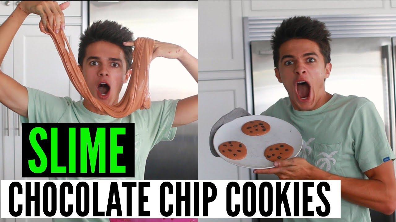 Making Chocolate Chip Cookies out of SLIME! *DIY | Brent Rivera - YouTube