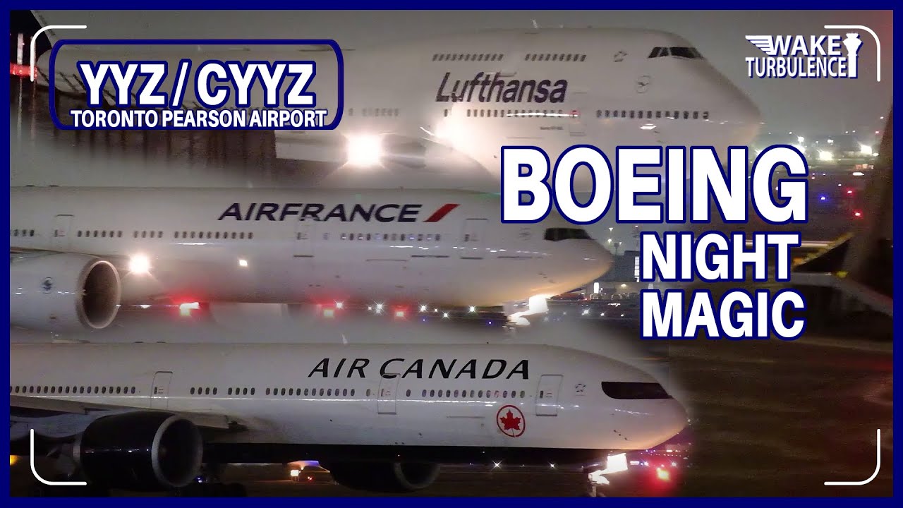 3 Spectacular Night Takeoffs from Toronto - Boeing 777 and 747! - YouTube