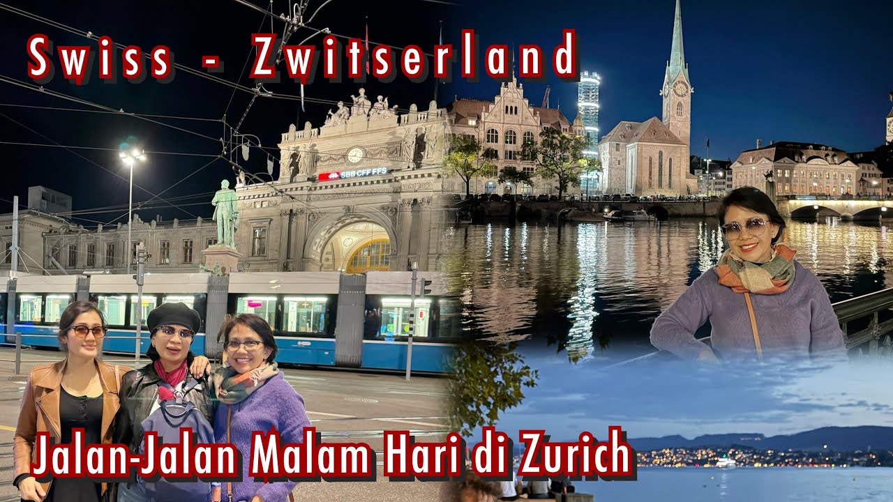 Zurich Switzerland di Malam Hari | Danau Zurich | Swiss | Kota Tua ...