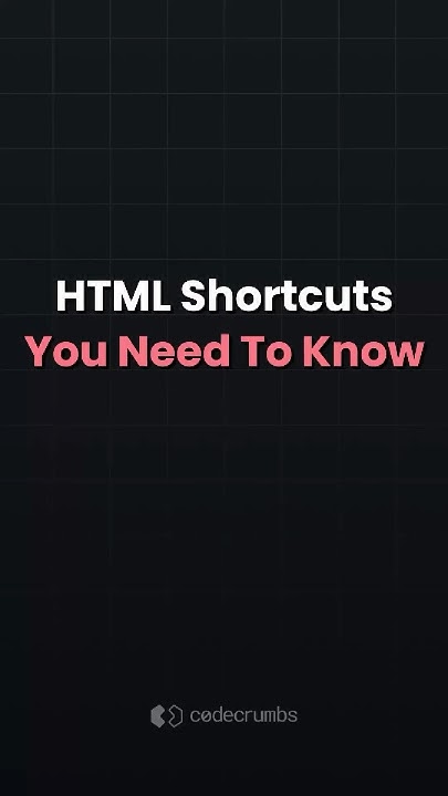 HTML shortcuts - #html #vscode #frontend - YouTube