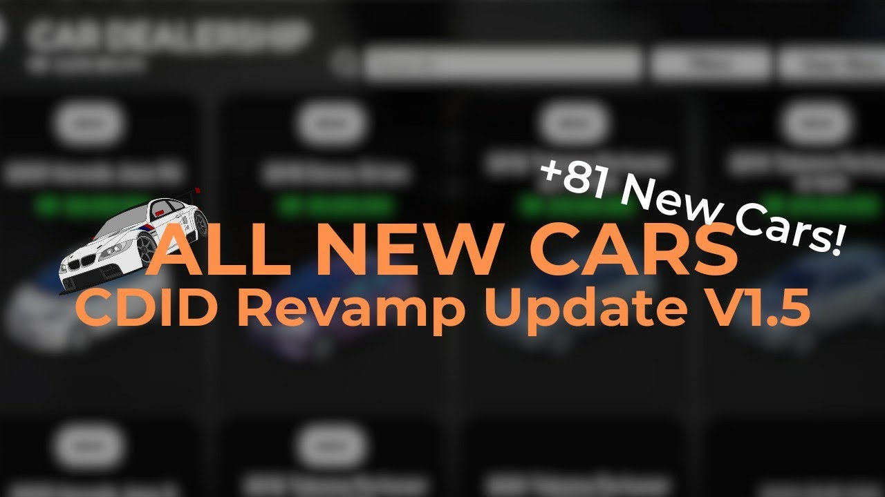 All New Cars - CDID REVAMP UPDATE V1.5 (+81 New Cars) - YouTube