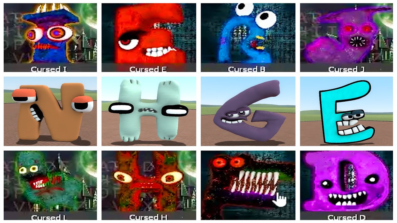 NEW ALPHABET LORE & NIGHTMARE ALPHABET LORE & ROBLOX RAINBOW FRIENDS ...