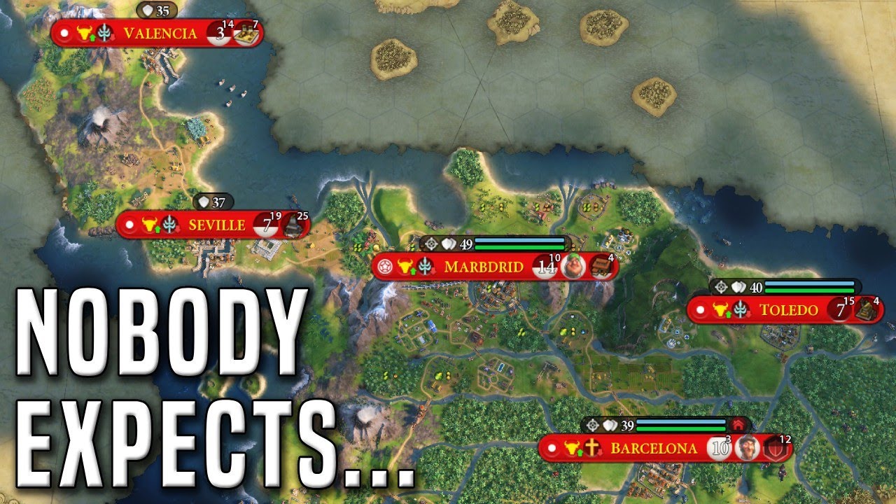 Completely Unexpected - Civilization 6 Spain Ep.2 - YouTube