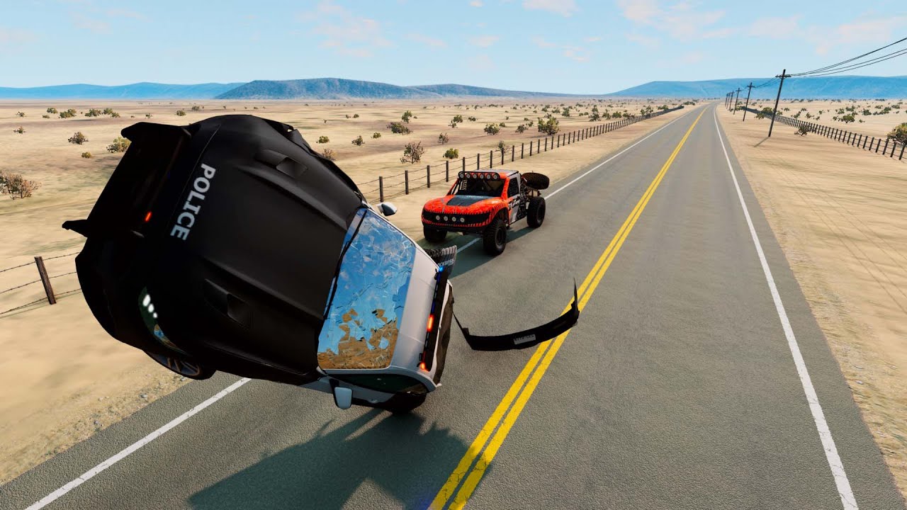 Police Chase #2 - BeamNG Drive - YouTube