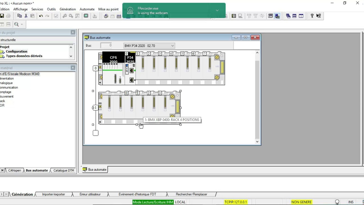 projet 2 configuration de l'automate schneider - YouTube