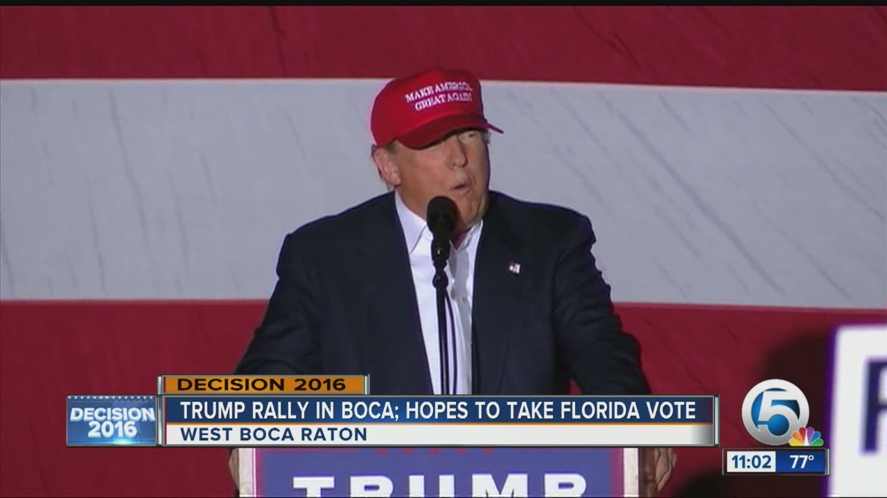 Donald Trump holds rally in West Boca Raton - YouTube