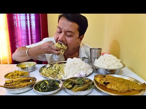 Big Bites Eating🔥 American Rui Tel Jhal🐟😋, Bata Mach lal-lal jhol🐟🤤 ...