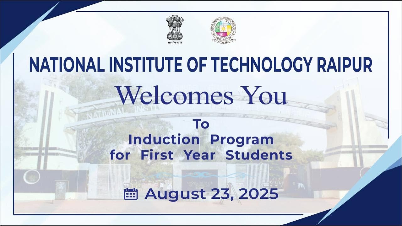 Induction Program 2025 NIT Raipur - YouTube