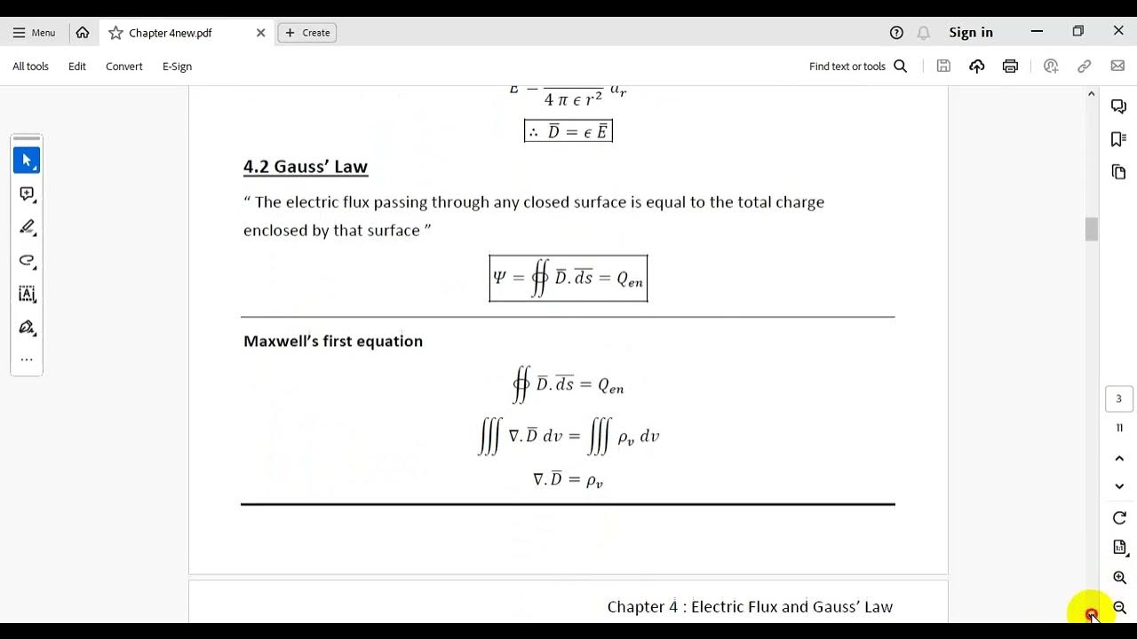 Lecture No 5, Electromagnetic Fields Gauss Law - YouTube