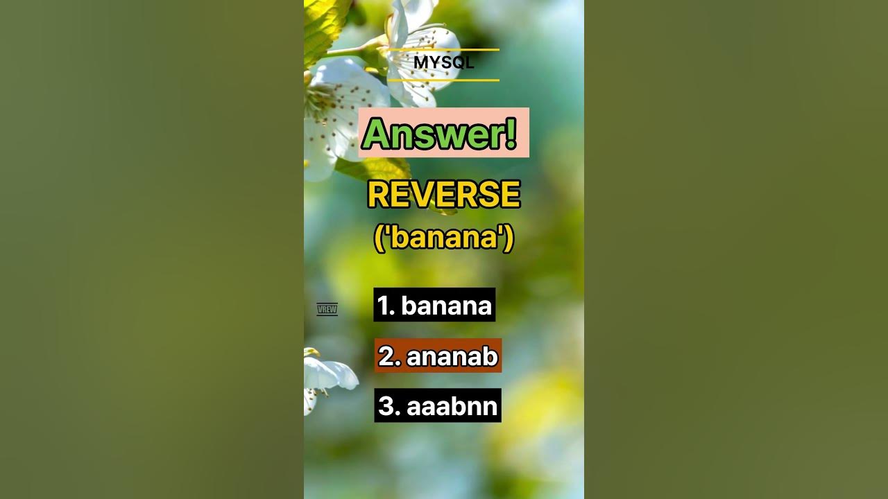 We Can Do Master Sql Reverse Function Quiz Coding Master English Mysql Oracle Sql Youtube 