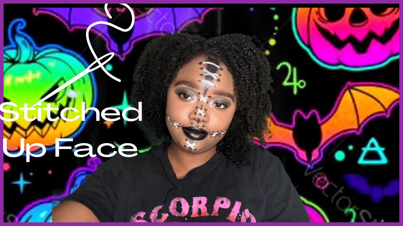 Vlogtober Day 14- Stitched Up Face Makeup Tutorial - YouTube