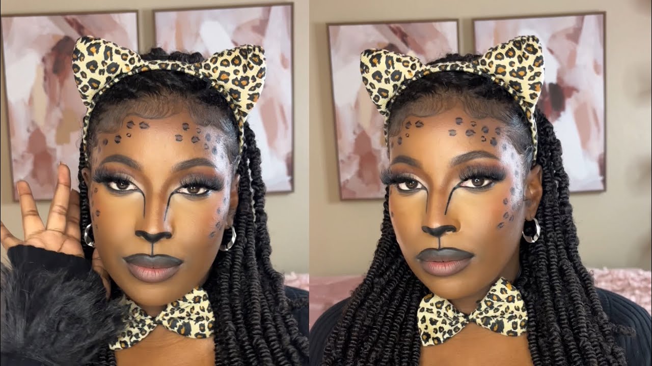 CHEETAH MAKEP TUTORIAL 🐾 | Halloween makeup tutorial | Easy Halloween ...