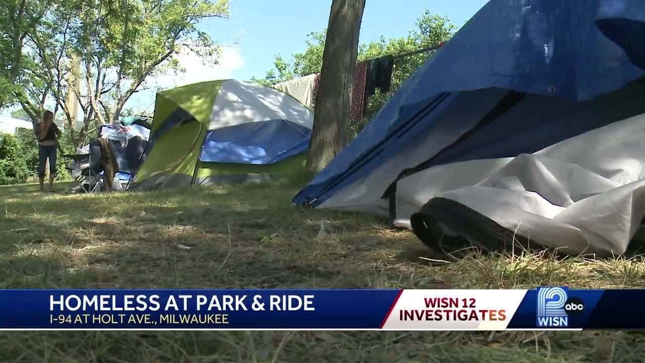 Milwaukee homeless staying at a park and ride lot - YouTube