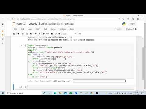 Find out the location and server of any mobile number|Jupyter Notebook| Python | Tutorial ...