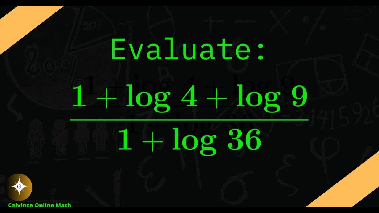 Mastering Logarithms: Simplifying Complex Logarithmic Fractions Step-by-Step! - YouTube
