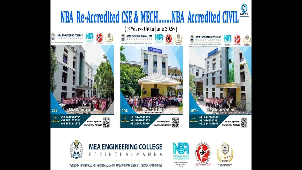 NBA Re-Accredited CSE & MECH- NBA Accredited CIVIL-MEA ENGINEERING ...