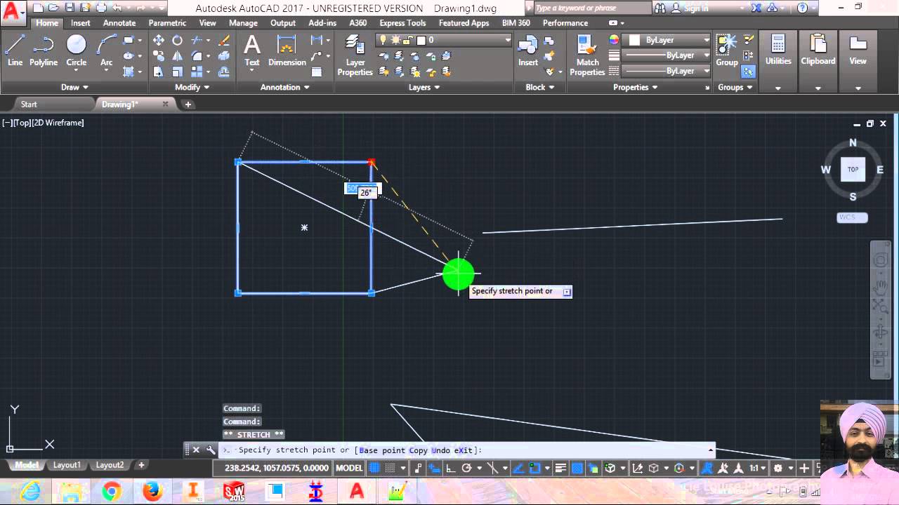 AutoCAD Stretch Command 21 YouTube AutoCAD Stretch Command 21 YouTube