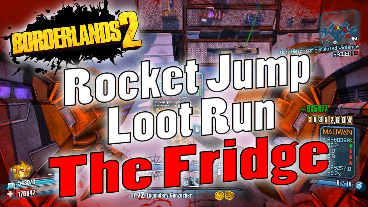 Borderlands 2 | Rocket Jump Loot Run | The Fridge - YouTube